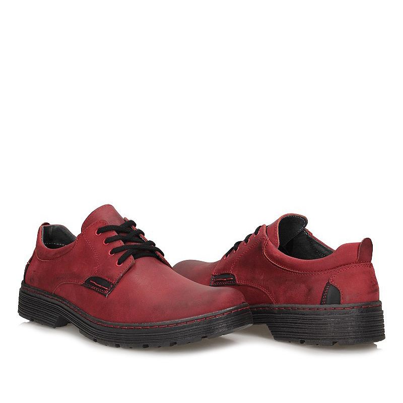 Półbuty męskie Enzo 610 czerwone 28534 | Sklep Obuwie-Lizuraj.pl